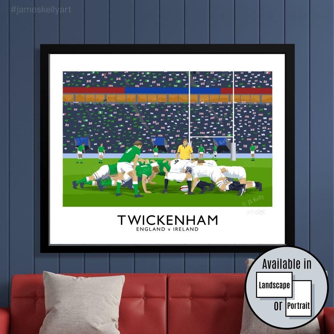 England Vs Ireland Rugby Scrum in an International Match at Twickenham ...