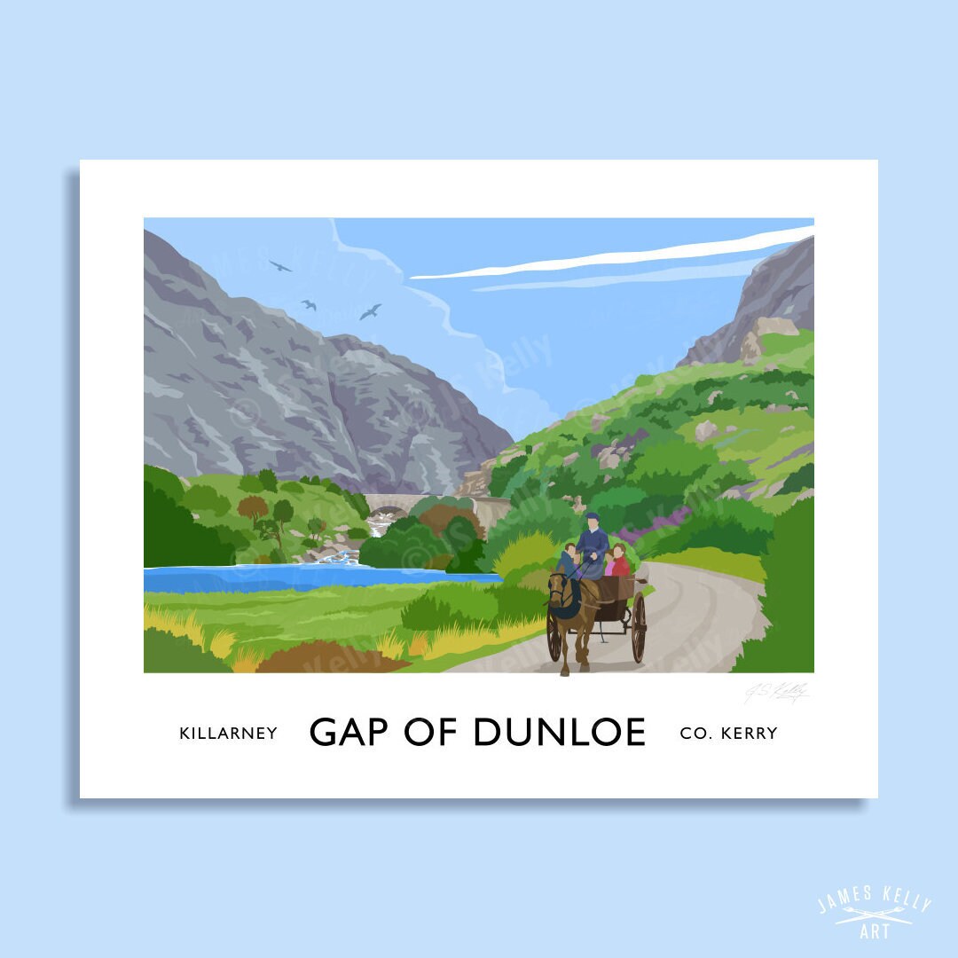 Gap Of Dunloe, Killarney, County Kerry, Ireland, Travel, Poster, Art ...