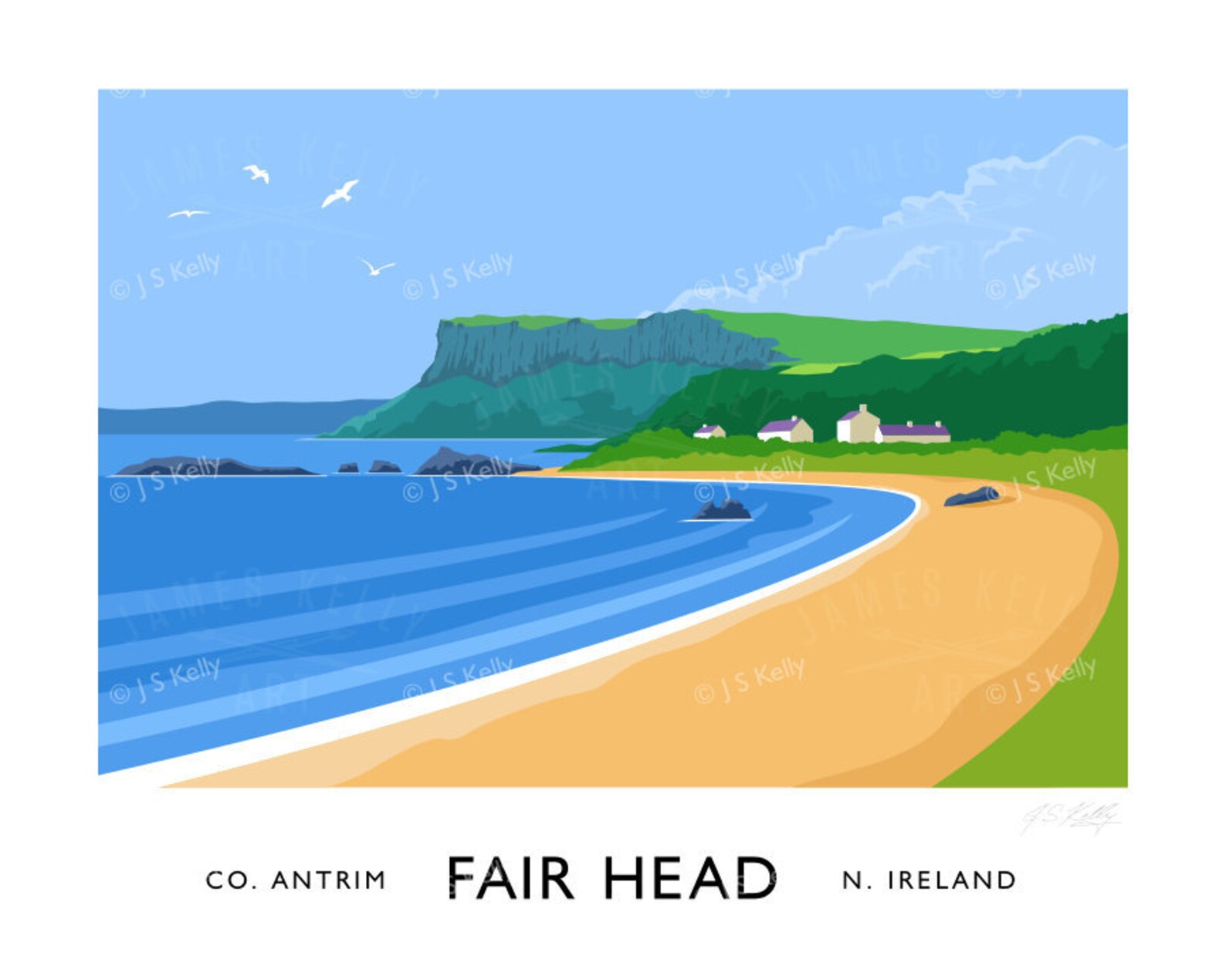 Fairhead Ballycastle County Antrim Northern Ireland Travel - Etsy UK