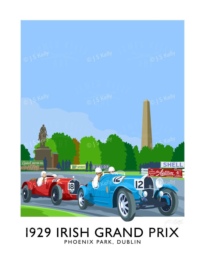 Irish Grand Prix, 1929, Phoenix Park, Car Racing, Dublin, Ireland ...