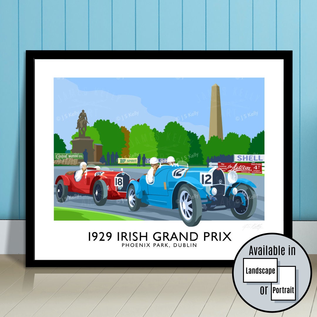 Irish Grand Prix, 1929, Phoenix Park, Car Racing, Dublin, Ireland ...