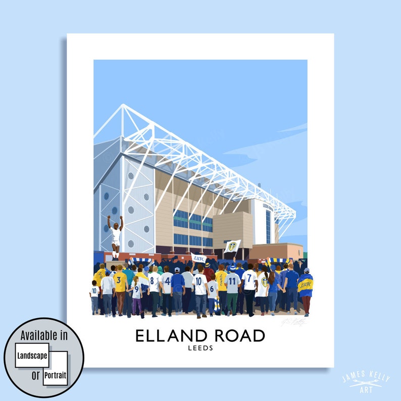 Elland Road Leeds United Leeds England LUFC Stadium - Etsy UK