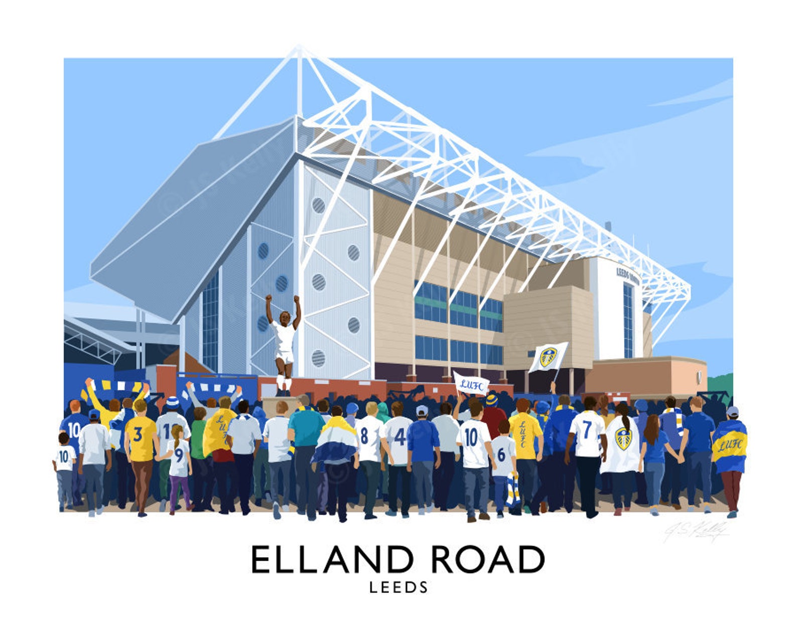 Elland Road Leeds United Leeds England LUFC Stadium - Etsy UK