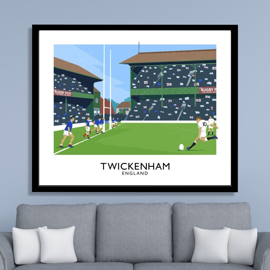 Rugby England Vs France Twickenham England Travel Poster - Etsy