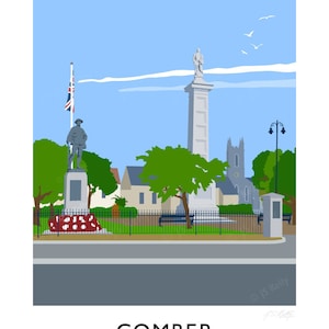 Comber, County Down Art Print: Retro Irish Travel Poster - Etsy UK