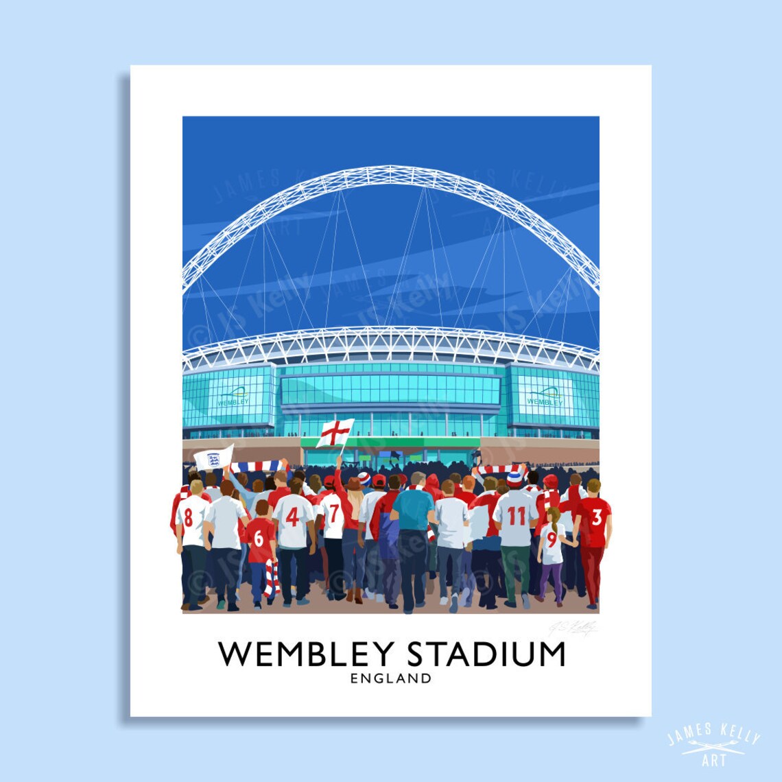 Wembley Stadium Wembley England Stadium Travel Poster Art | Etsy