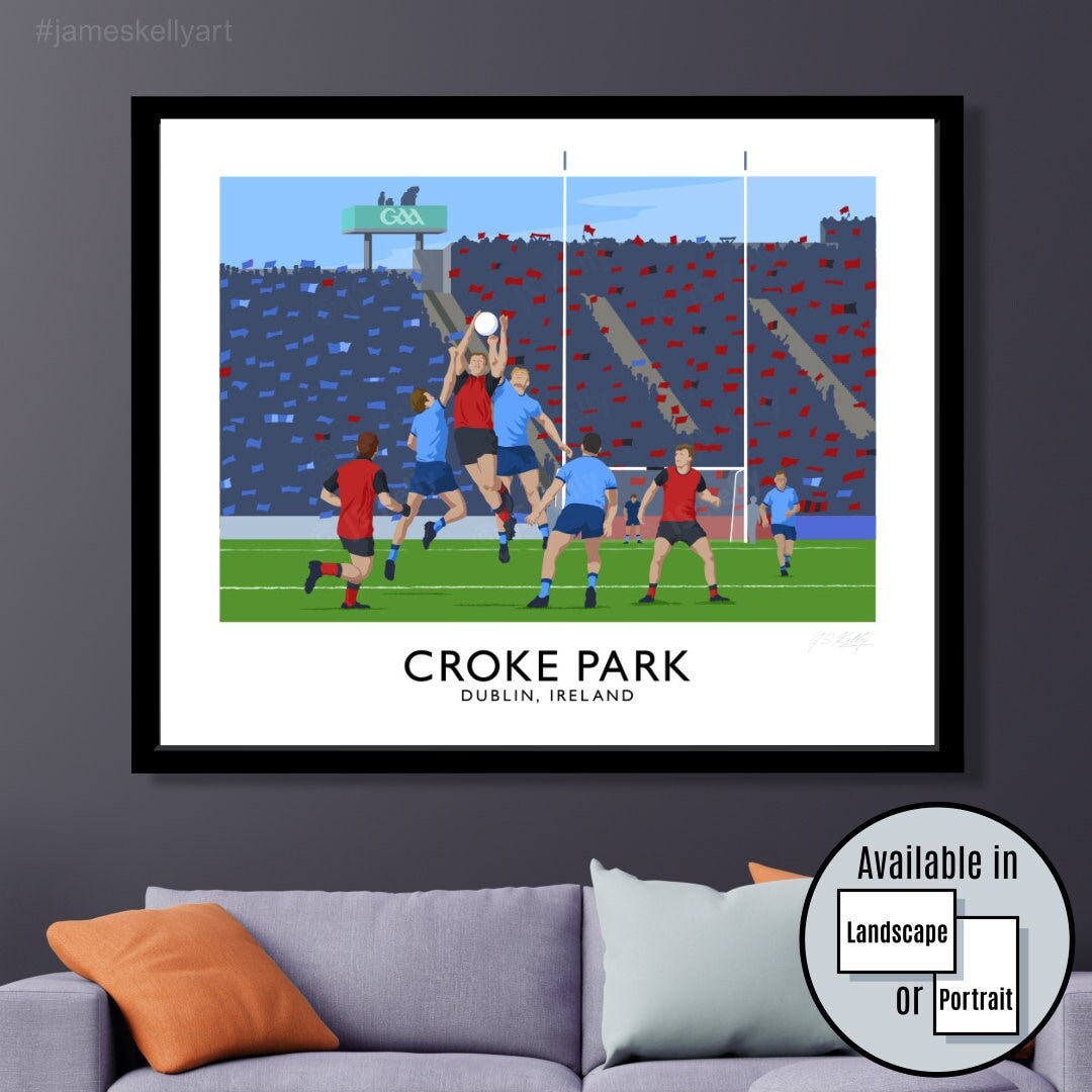 Croke Park, Down, Dublin, Gaelic Football, Ireland, Travel, Poster, Art ...
