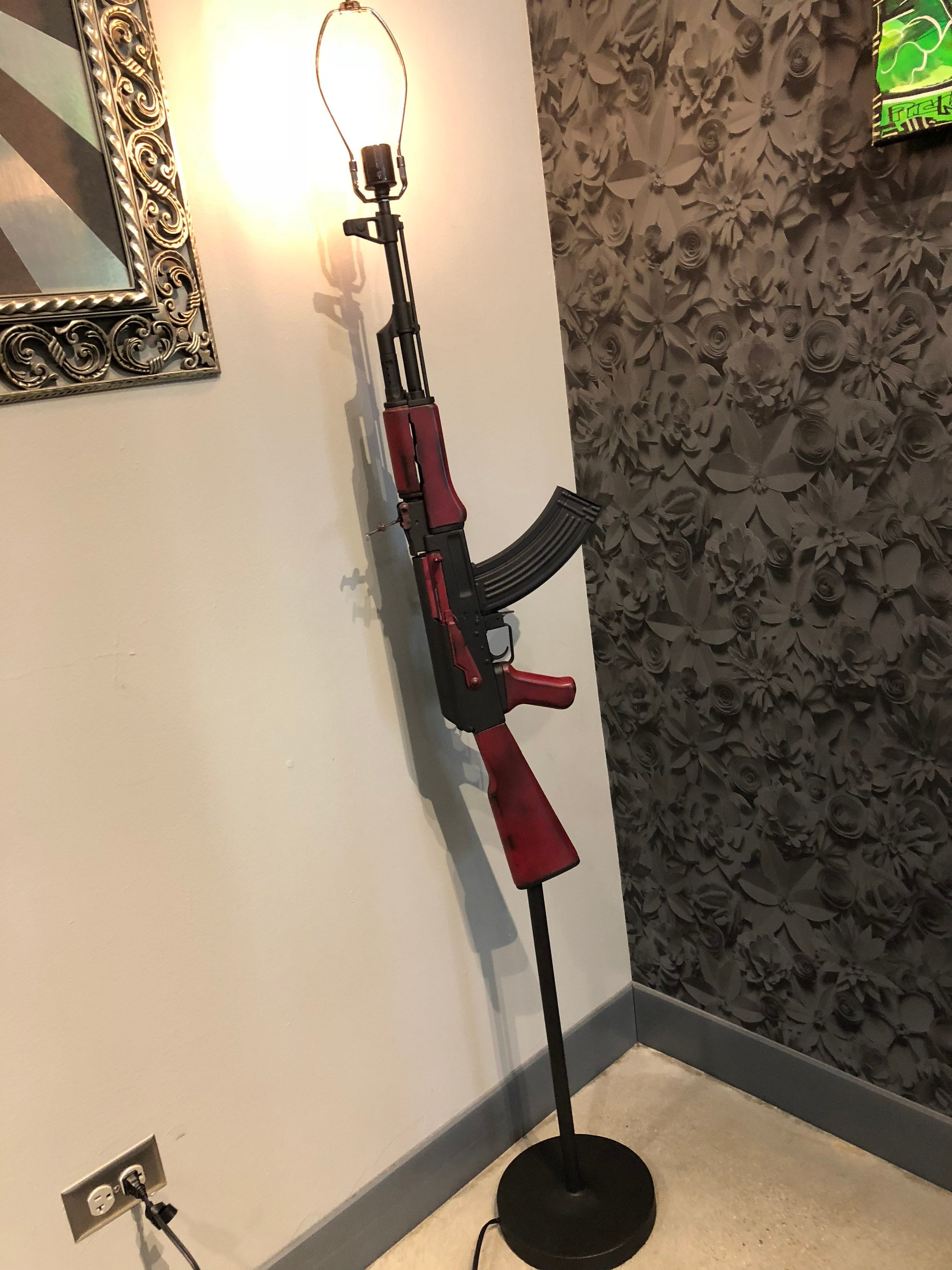 TRIGGER OPERATED Ak-47 Floor Lamp Gun Lamp - Etsy