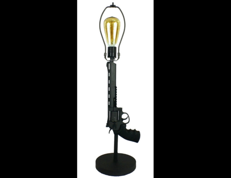 Revolver Table Lamp Gun Lamp w/Matte Black Finish | Etsy