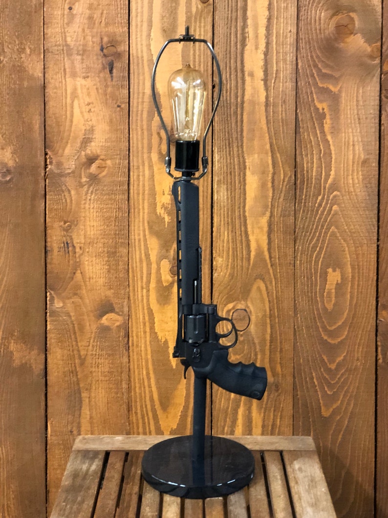 Revolver Table Lamp Gun Lamp W/matte Black Finish - Etsy