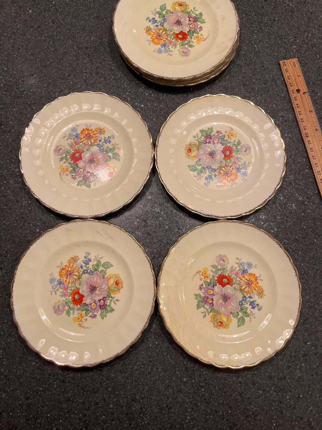 4 Plates From Barry Imperial Ware Soveteign Canada, 6 Inches, British ...