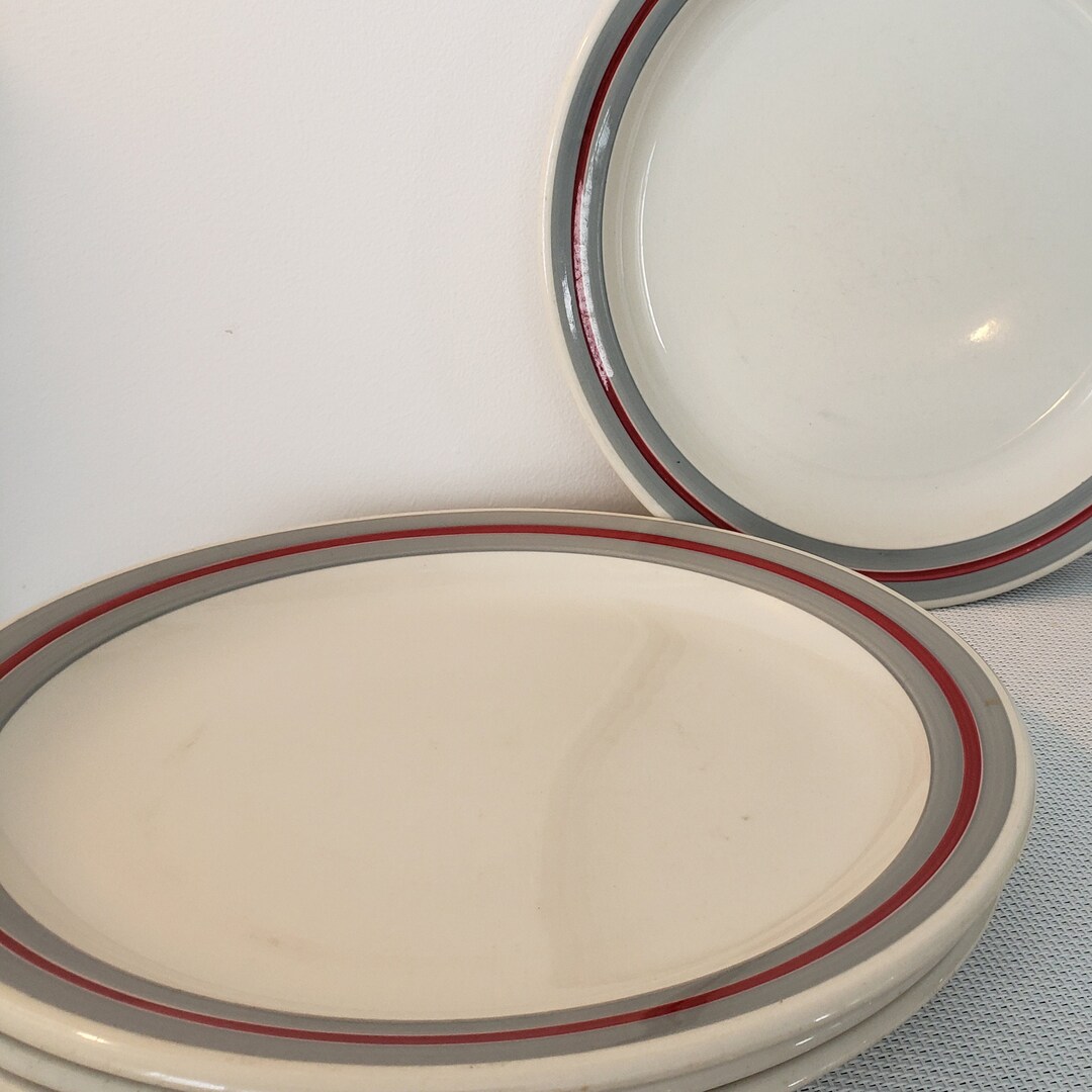 Empire Crockery New Ironstone Pottery Doors, 9.5, Flat, 4 Plates, White ...