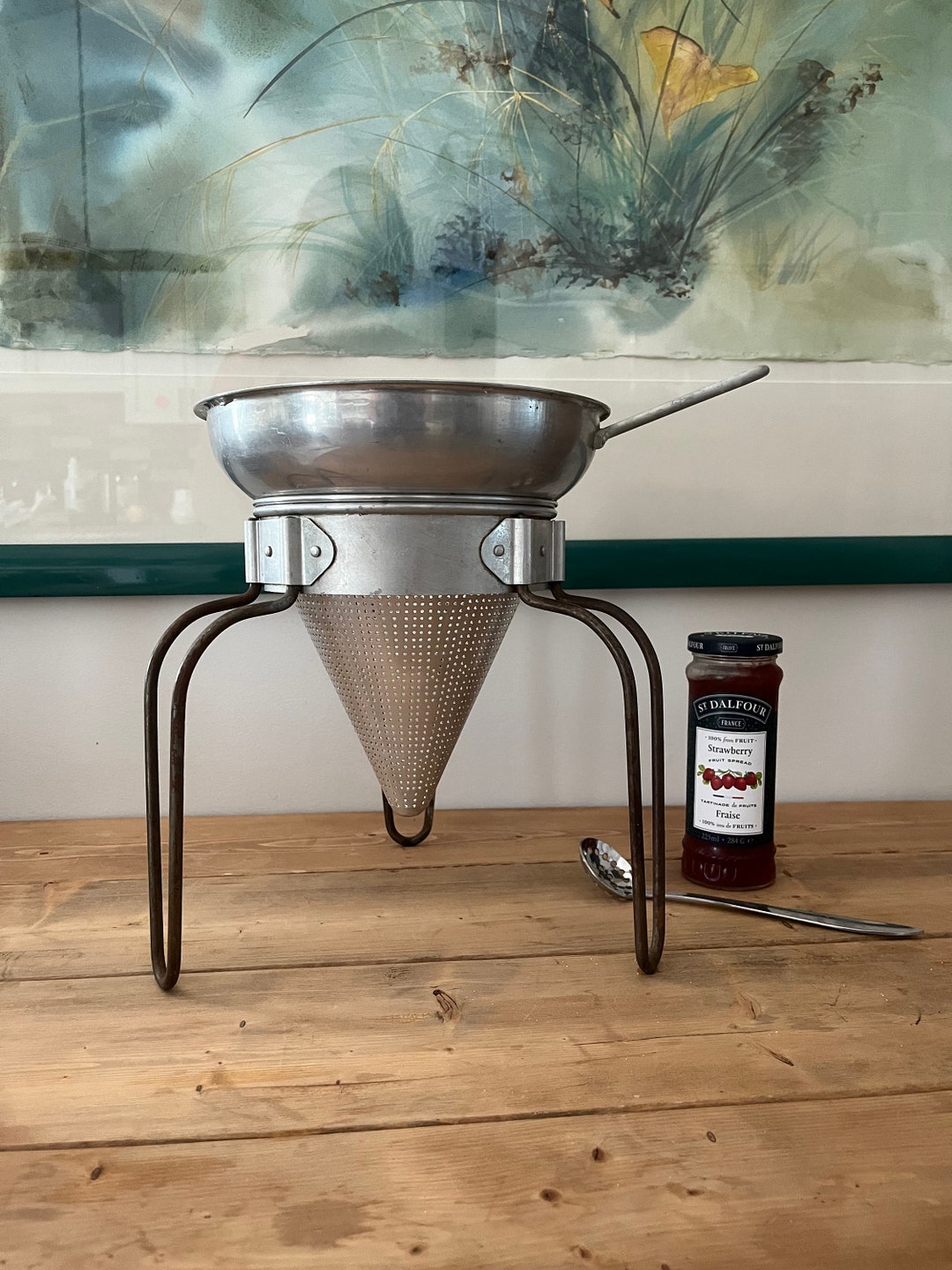 Colander on a Sieve Stand for Small Fruits, Conical Colander for Jam - Etsy