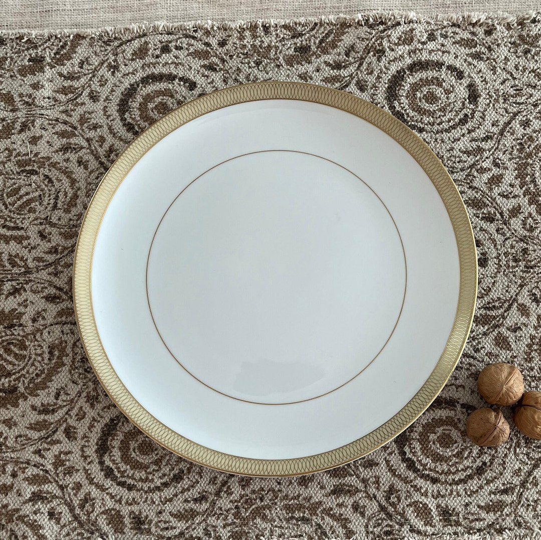 Mikasa, Platter, Large Plate, White and Gold, A1, Fine China Platter - Etsy