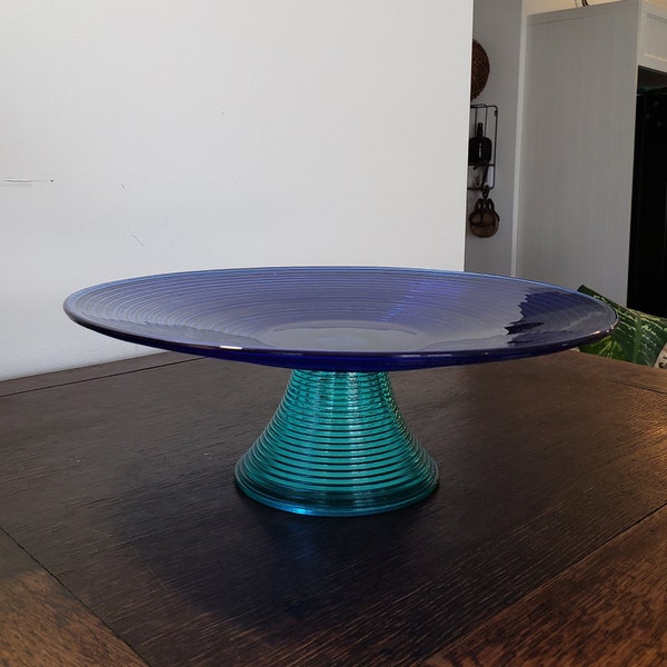 Aqua Blue Cake Stand - Etsy