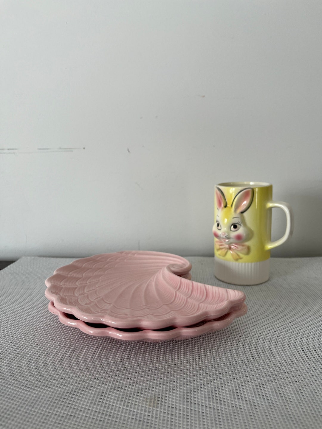 Shafford Japan 2 Pink Shell Plates, 2 Small Pink Shell Plates Mcm ...