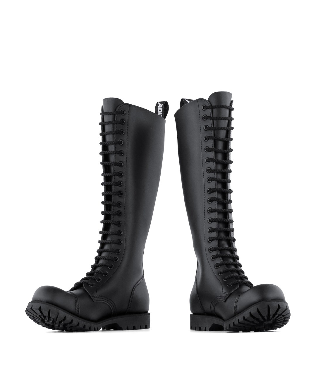 NOUVEAU ADIX® 1220 Bottes noires 20 œillets casquette en acier cuir ...