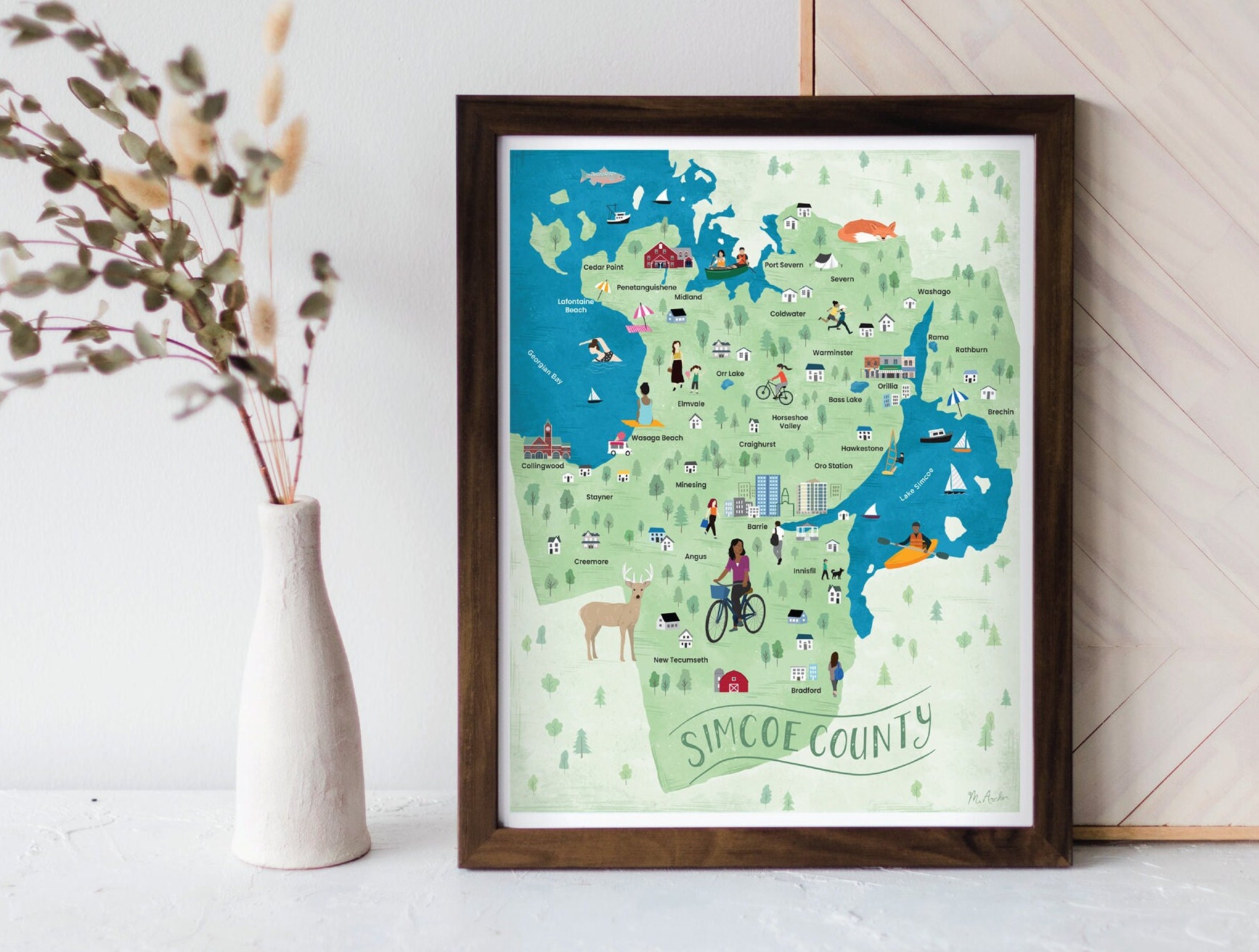 Simcoe County Map - Etsy