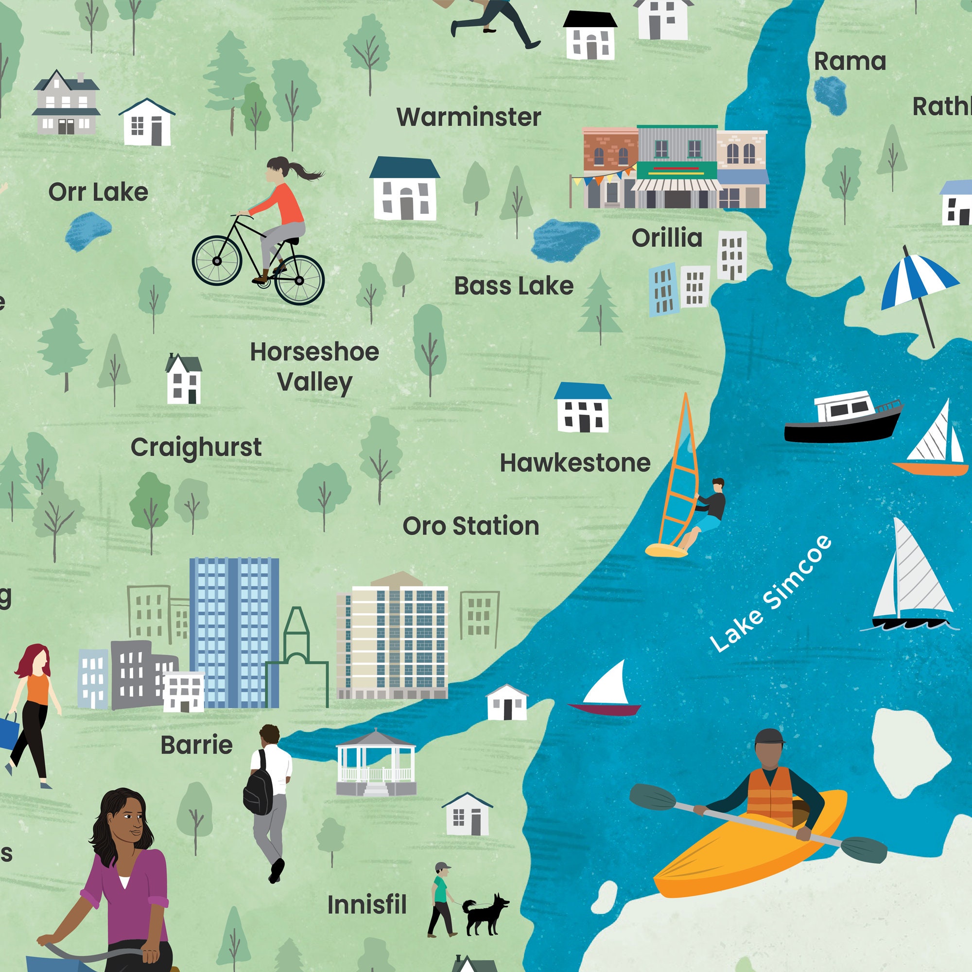 Simcoe County Map - Etsy