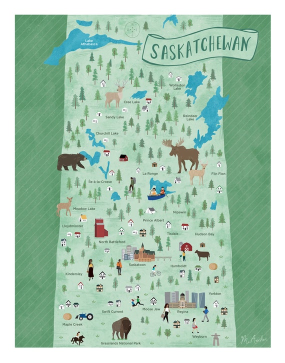 Mapa De Saskatchewan