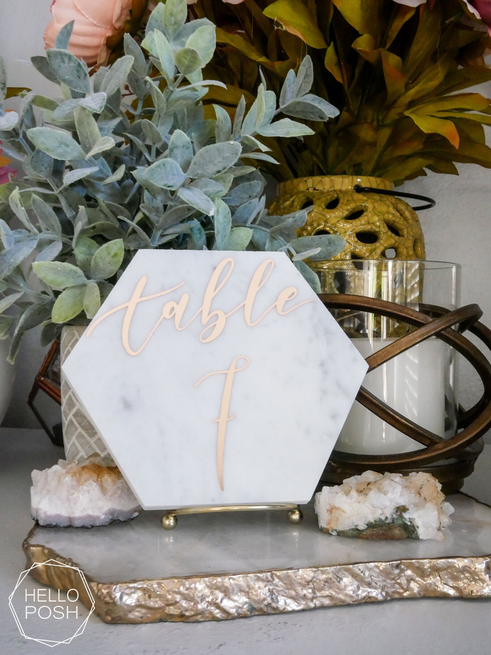 Carrara Marble Table Numbers. Modern Calligraphy Custom Marble - Etsy