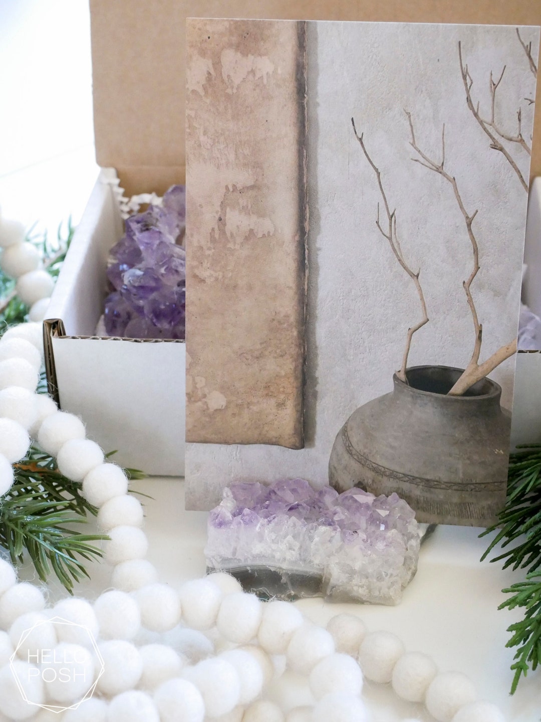 Amethyst Place Card Holders. Wedding Decor. Name Tag Holder ...