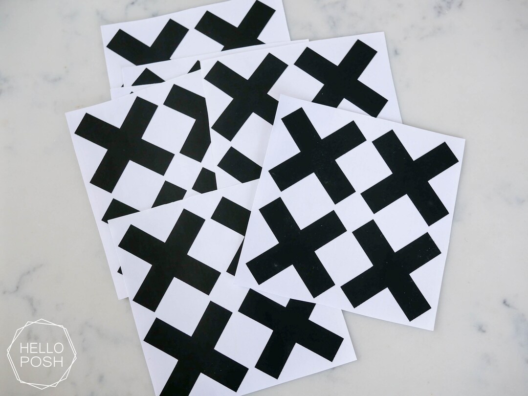 2.5 Vinyl Cross Decals. Criss Cross Stickers. Black Plus Sign Decals ...