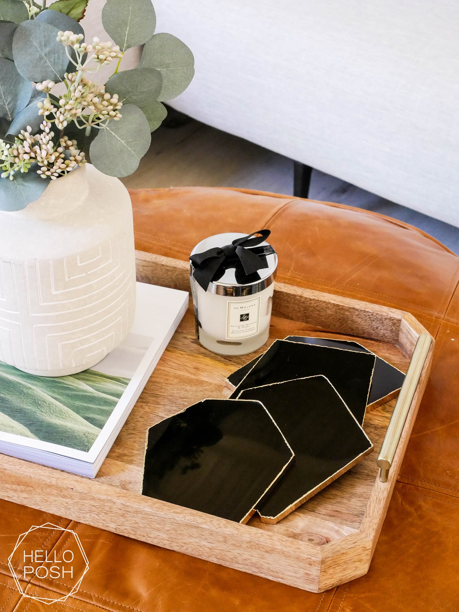 Black Obsidian Coasters. Black Stone Coasters. Home Decor Gift - Etsy