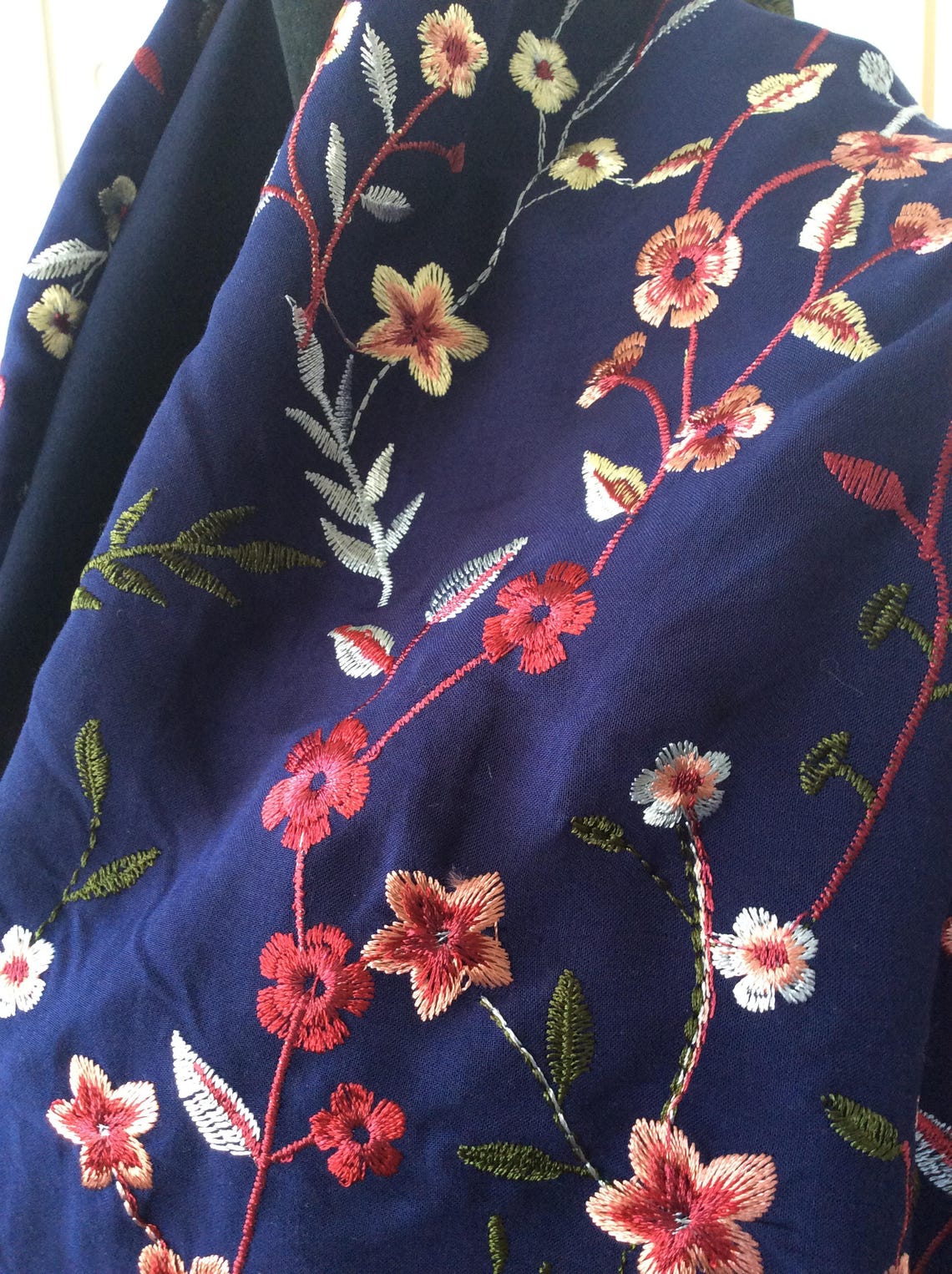 Blue Shawl, Floral Shawl, Shawl Gift for Mom, Rose Scarf, Womens Shawl ...