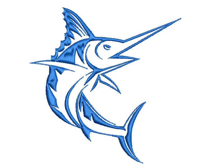 Sailfish Embroidery Design - Etsy