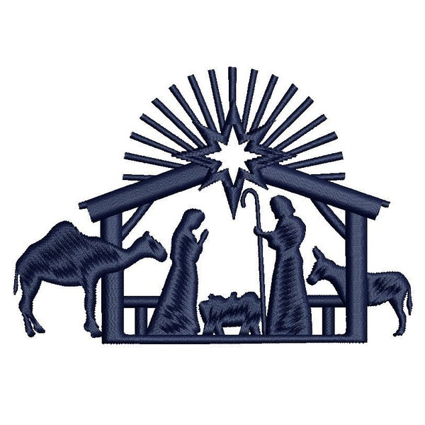 Nativity Embroidery - Etsy