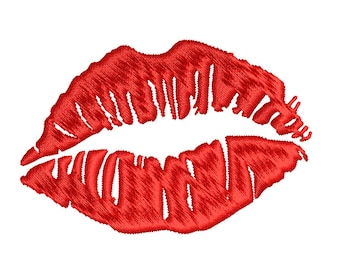 Lips Machine Embroidery Design Instant Download - Etsy