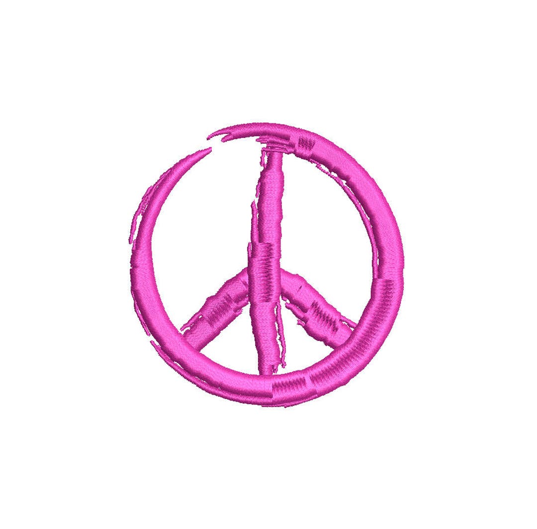 PEACE - Machine Embroidery Design - Instant Download - Etsy