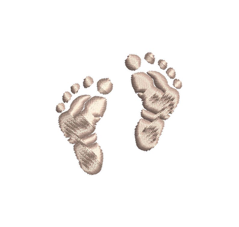 BABY FOOTPRINTS Machine Embroidery Design Instant Download - Etsy