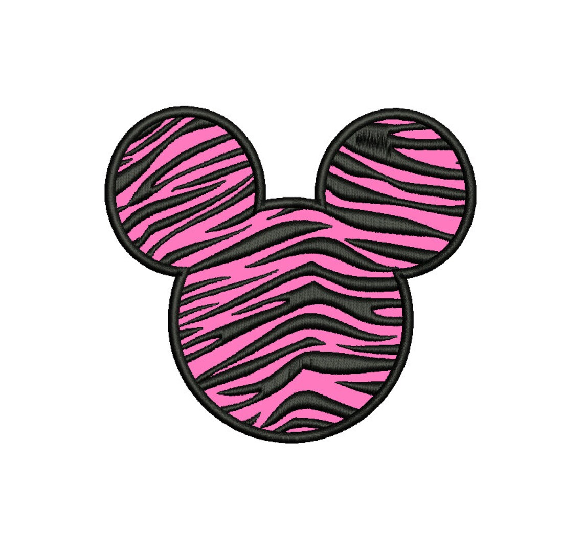 MICKEY ZEBRA APPLIQUE - Machine Embroidery Design - Instant Download - Etsy