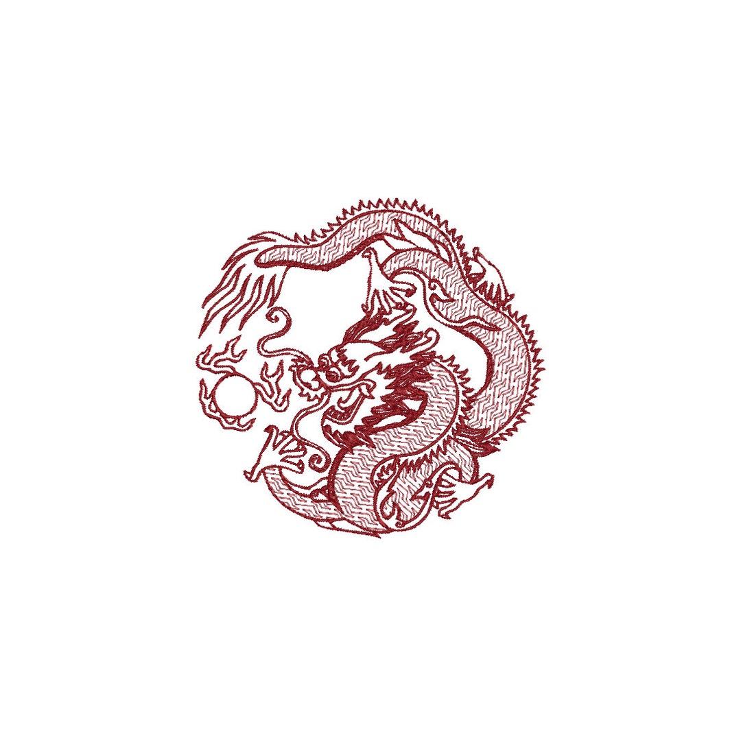CHINESE DRAGON - Machine Embroidery Design - Instant Download - Etsy