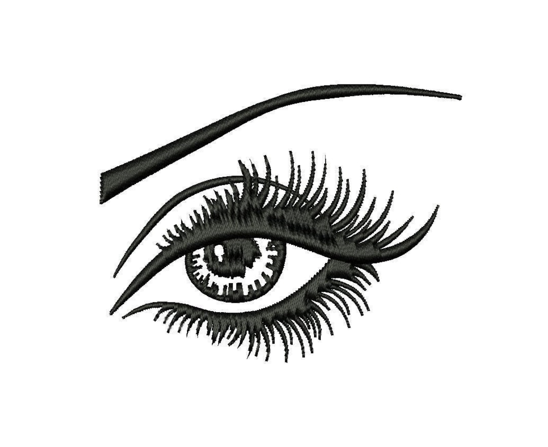 EYELASHES - Machine Embroidery Design - Instant Download - Etsy