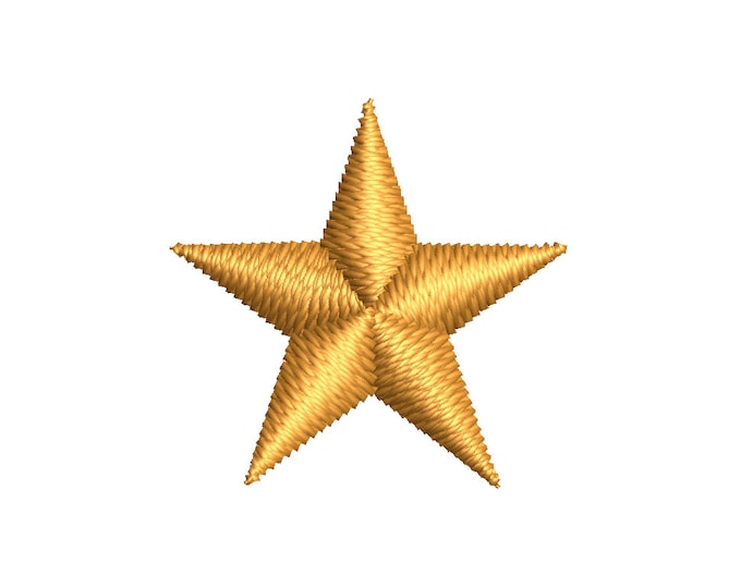 3D Puff Star, Machine Embroidery Design - (PDF Tutorial Included ...
