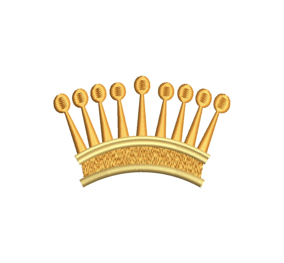 GOLD CROWN - Machine Embroidery Design - Instant Download - Etsy