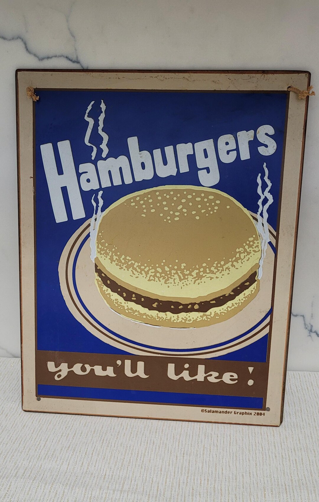 Vintage "hamburgers You'll Like!" Metal Sign. by Salamander Graphix ...