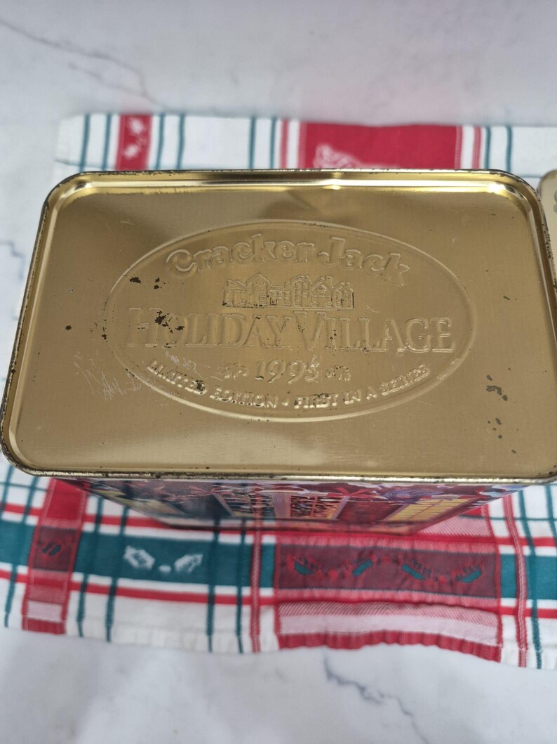 Vintage Christmas Tins, Cracker Jack and Crayola - Etsy