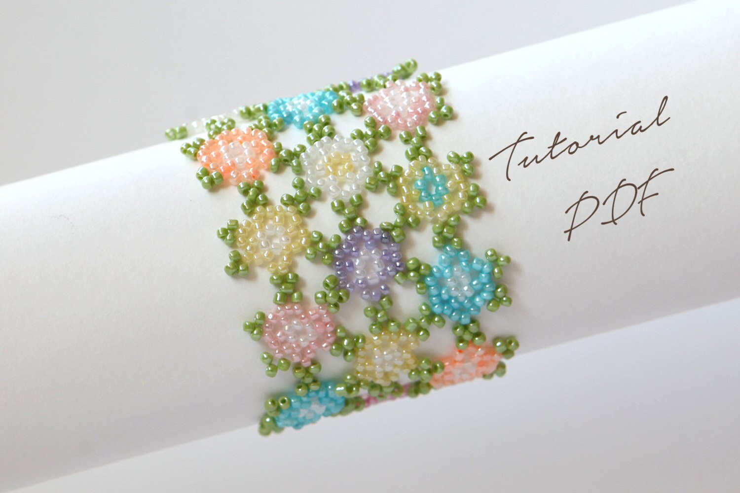 Seed Bead Bracelet Pattern Beaded Bracelet Tutorial Beading Pattern ...