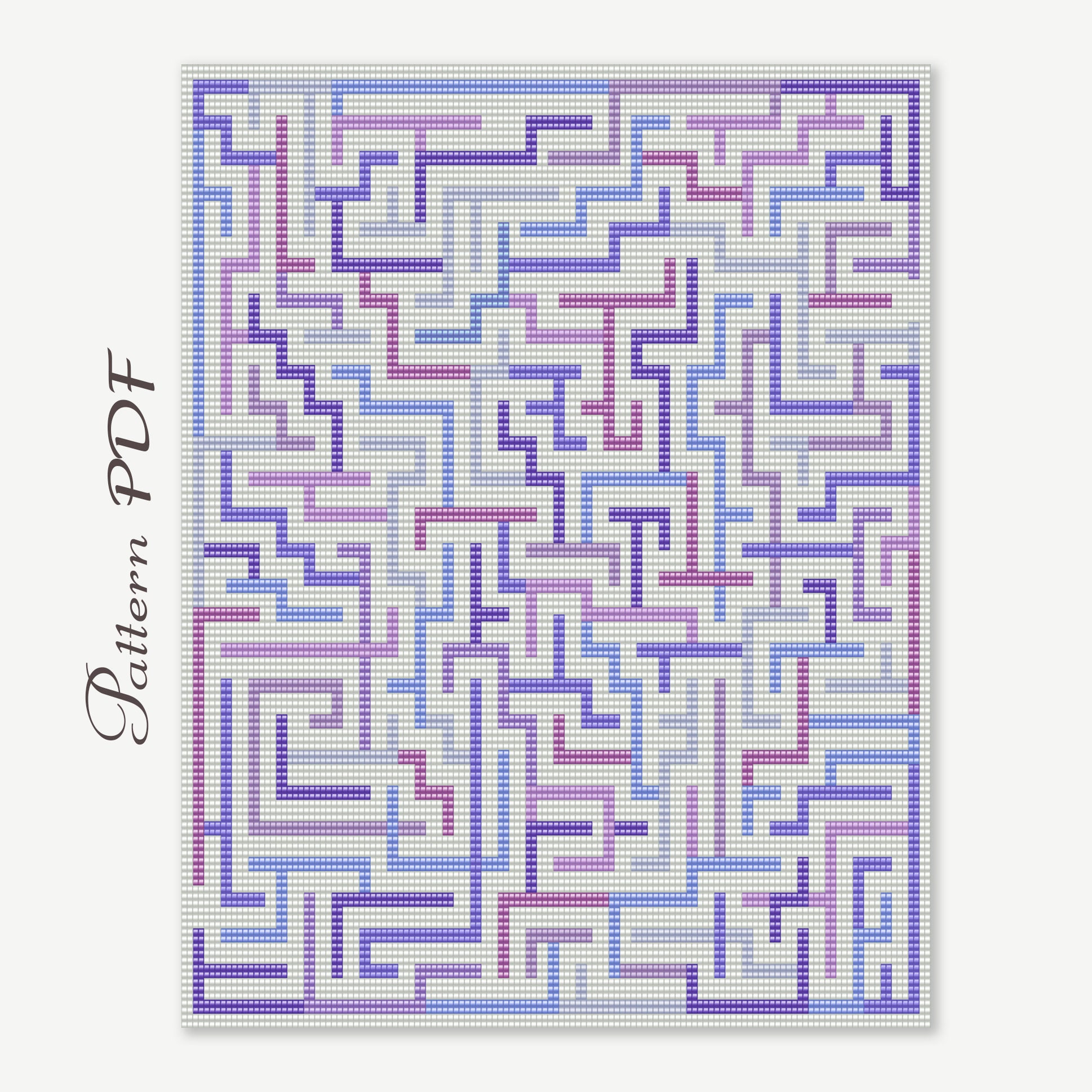 Beaded Pattern Tapestry Loom Pattern Maze Tapestry Bead - Etsy