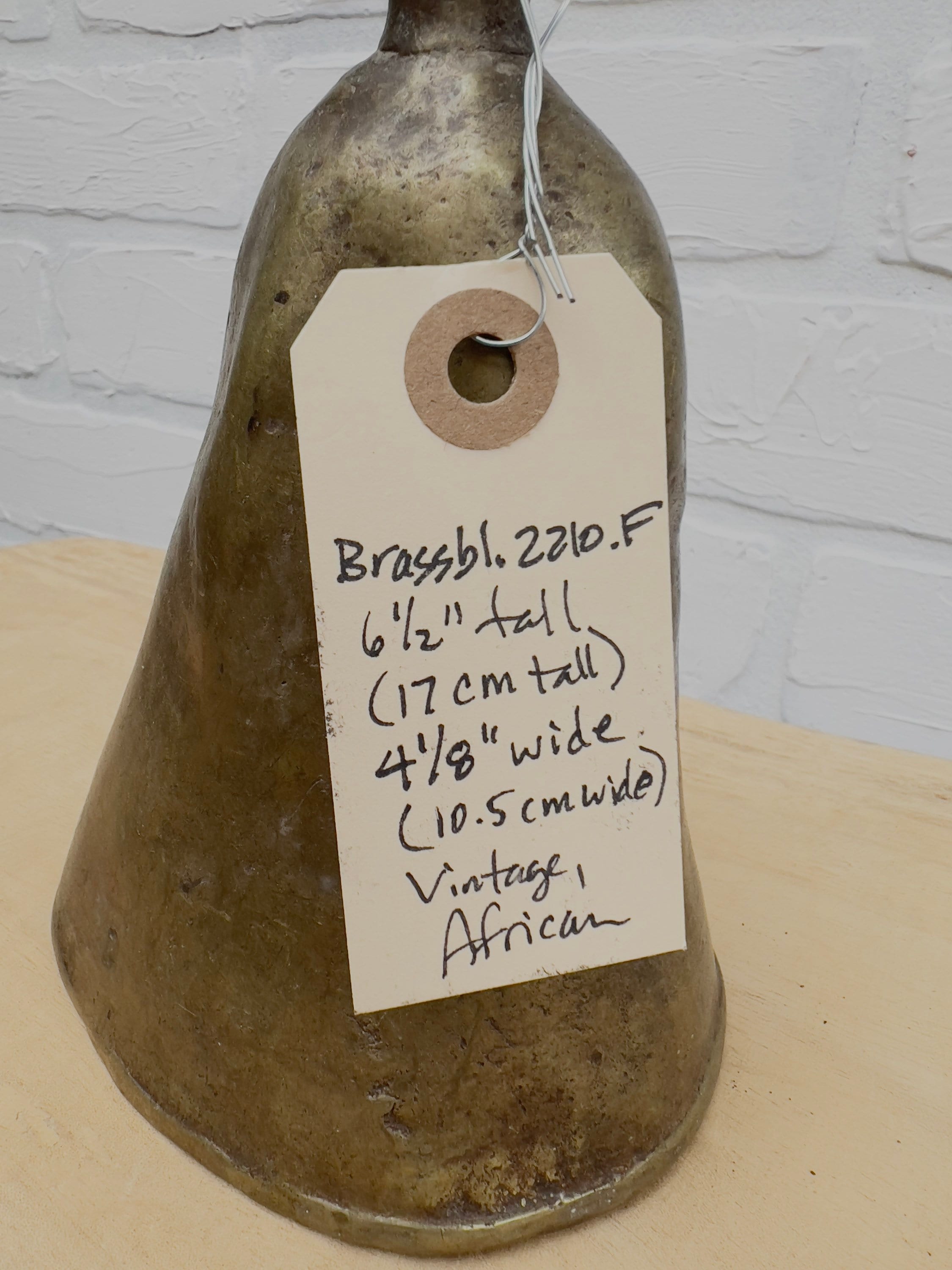 Vintage Bell, Brass Cow Bell, Rustic African hand made brass bell, Home ...