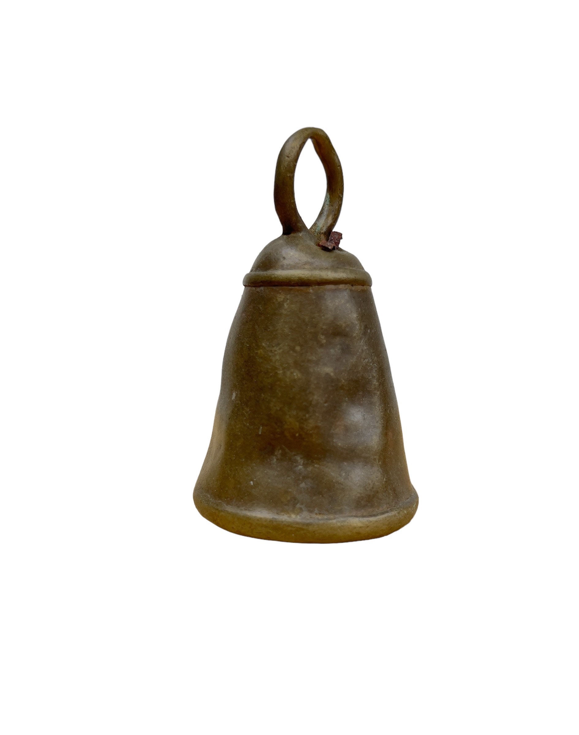 Vintage, Brass Cow Bell, Small Rustic African hand made brass bell ...