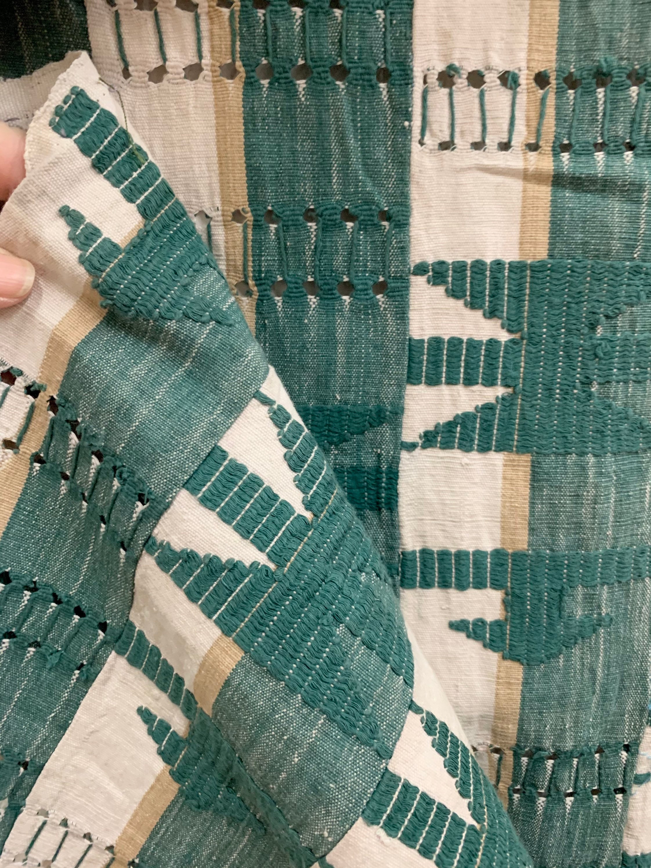 African Fabric, Aso Oke, (Asoks) Hand made, Nigeria, All Cotton