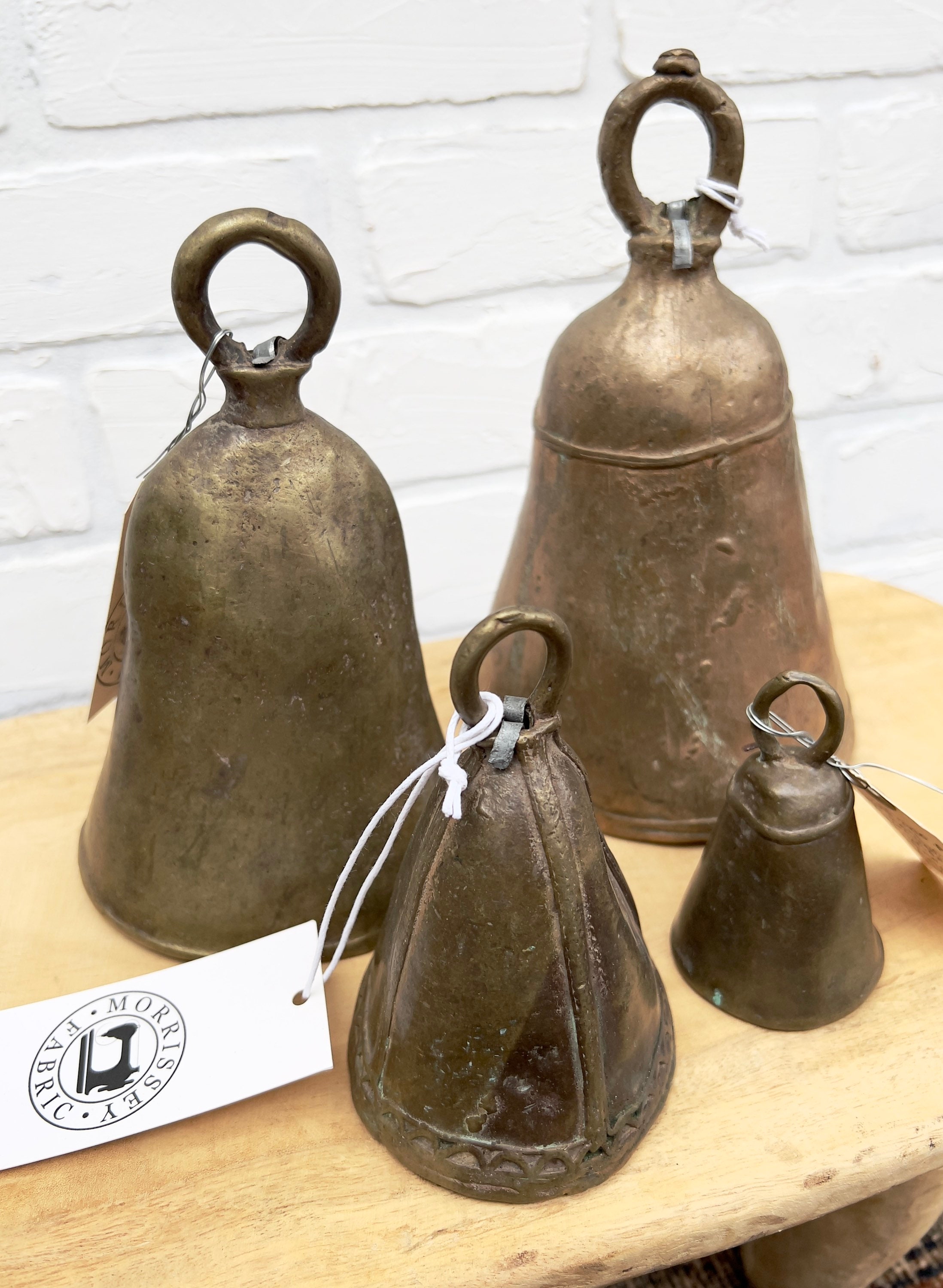 Vintage, Brass Cow Bell, Small Rustic African hand made brass bell ...