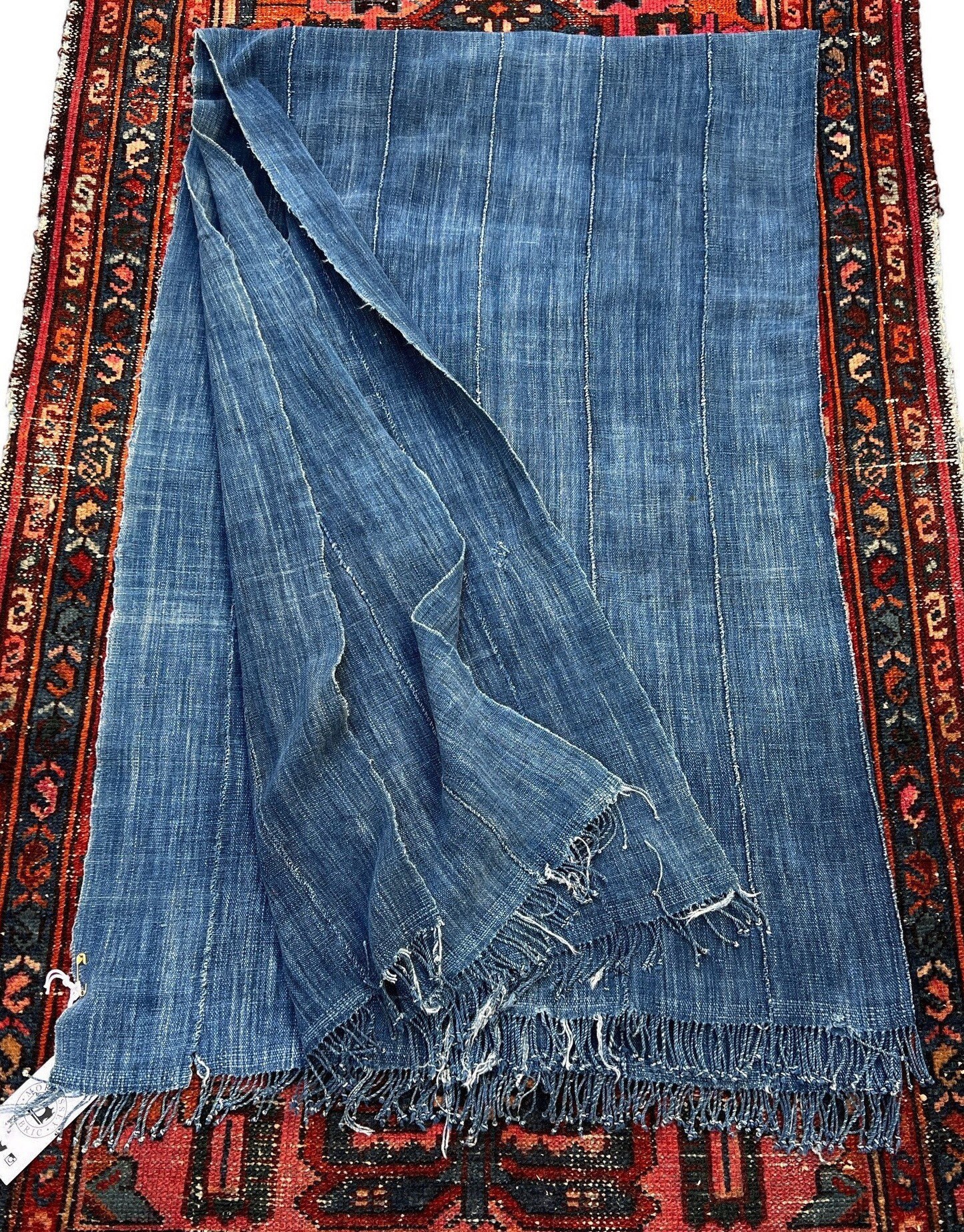 Vintage Mud Cloth, Indigo Blue Denim Mudcloth, Vintage African Textile ...