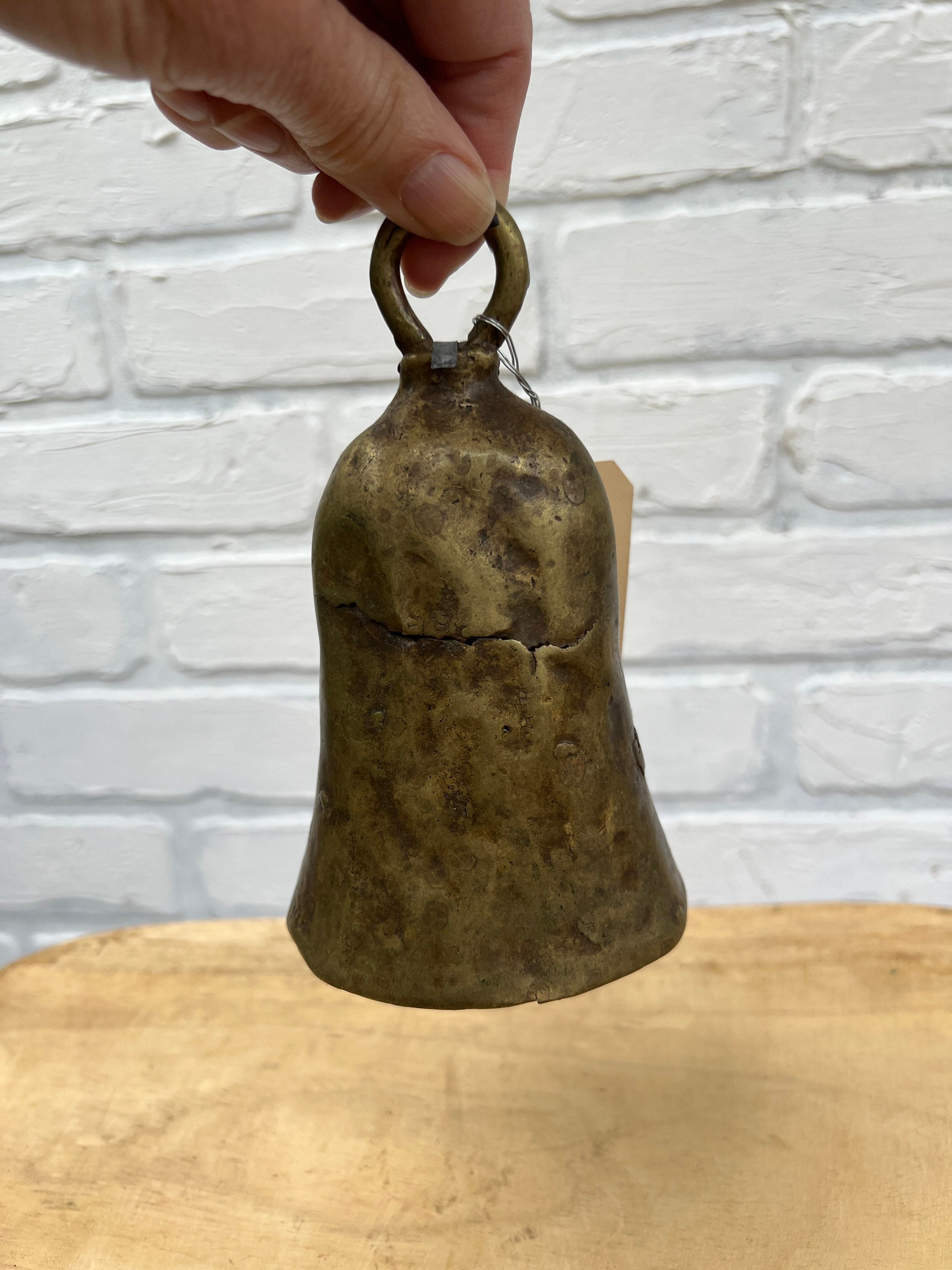 Vintage, Large Brass Cow Bell, African hand made brass bell, Home Decor ...