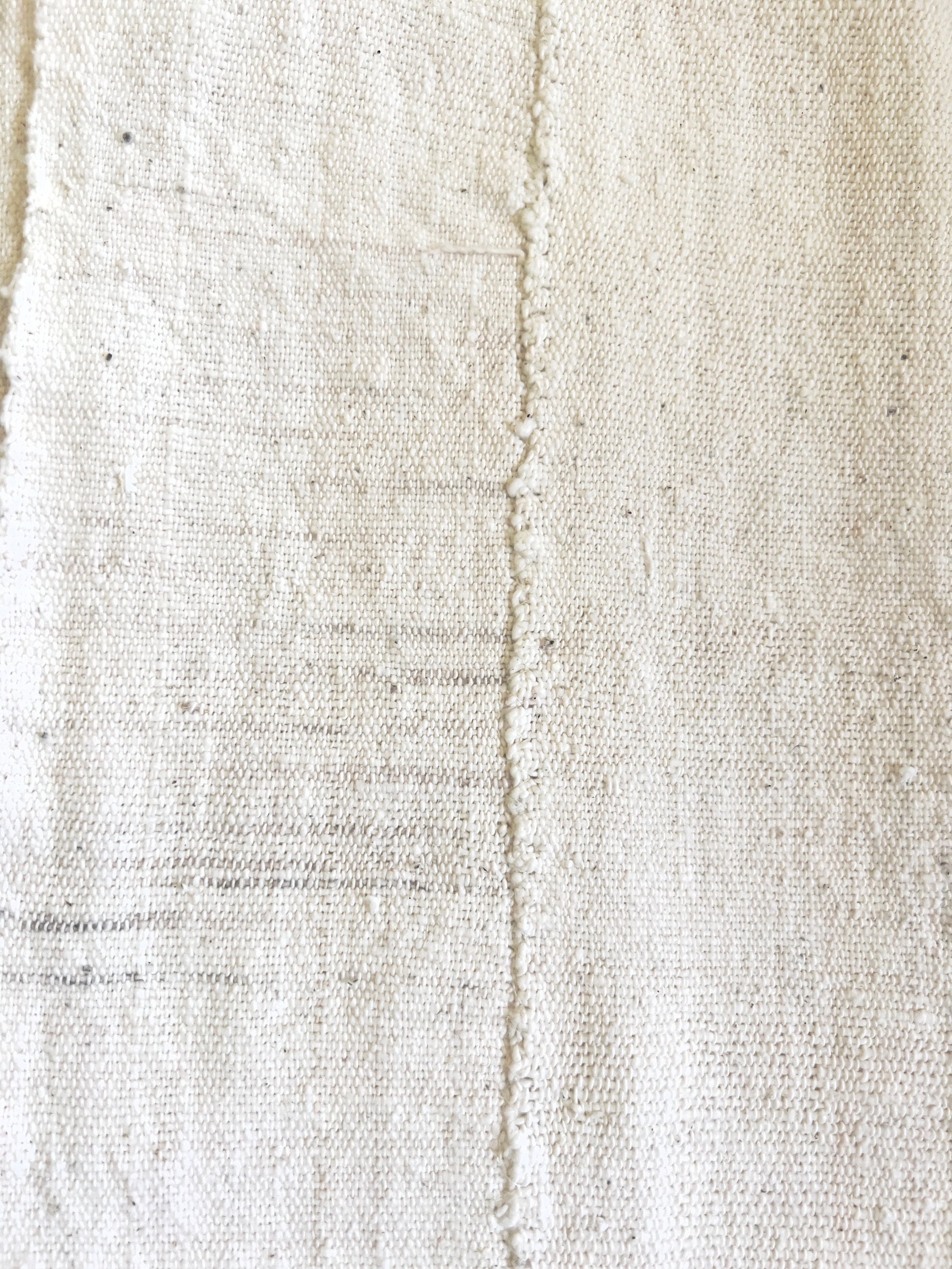 White Mud Cloth Fabric with natural brown fibers, Neutral off white ...